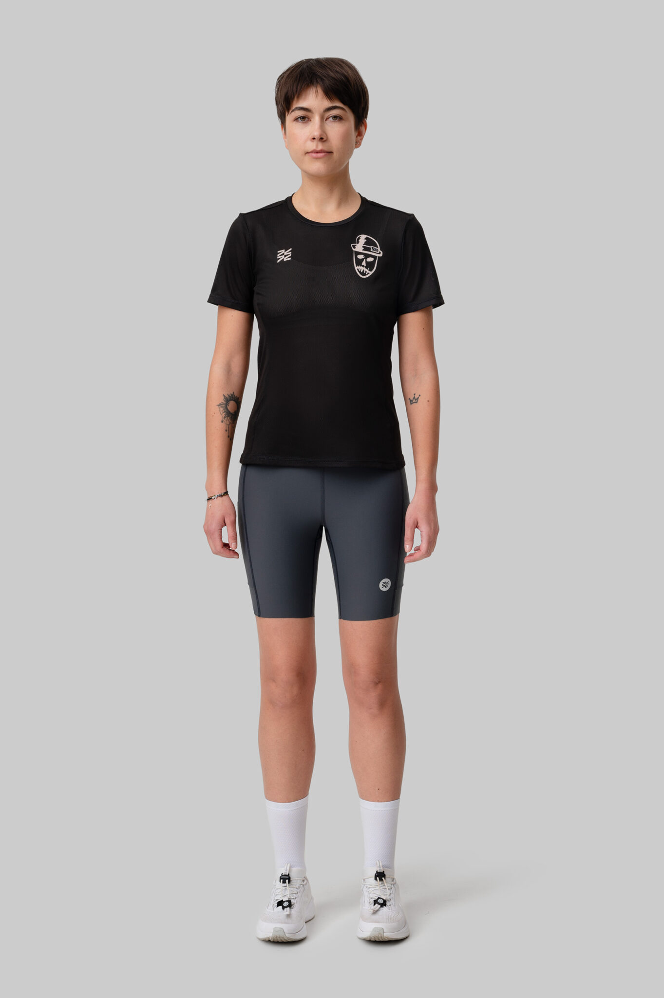 Женская Беговая Футболка VTR x ZELRUN Voodoo Dude Gray — veter.cc